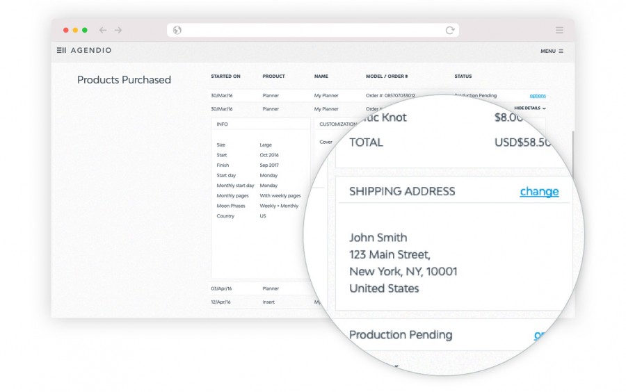 YOU CAN NOW CHANGE YOUR SHIPPING ADDRESS – Agendio Blog